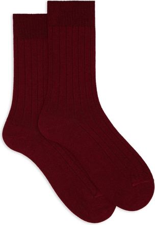Gallo Gallo, Homme, Sous-v&ecirc;tements, Rouge, Taille: M Chaussettes Courtes Unies C&ocirc;tel&eacute;es