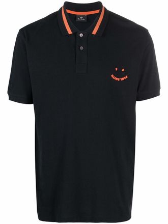 Paul Smith Poloshirt mit Logo-Print - Schwarz