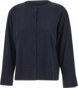 Elena Miro Femme, Pulls, Bleu, Taille: 42 FR Viscose Cardigan
