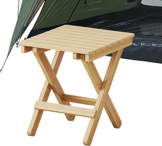 Generico Klapphocker, zusammenklappbar, zusammenklappbar, zusammenklappbar, aus Holz, tragbar, leicht, Fußstütze, Zubehör für Camping