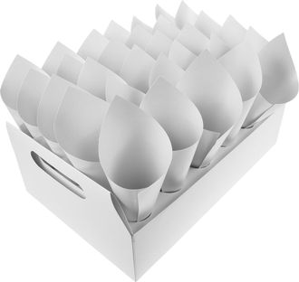 BESPORTBLE Konfetti Halter Kegelst&auml;nder f&uuml;r Hochzeiten 30 Fach Papiert&uuml;tenhalter mit Tablett Wei&szlig;er Blumenstrau&szlig;halter f&uuml;r Bl&uuml;tenbl&auml;tter S&uuml;&szlig;igkeiten Gastgeschenk