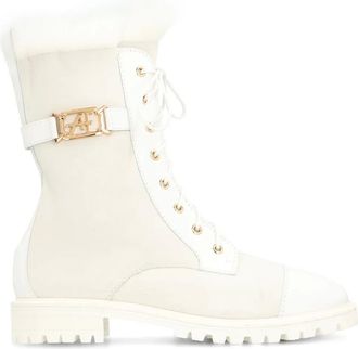 Alberta Ferretti Stiefel mit Schnalle - Wei&szlig;