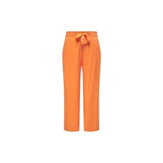 Only Carmakoma Orange Peel Regular Fit Viskose Hose - - Trousers - Damen - Orange - 2XL