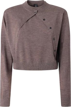 Pinko Pinko - Maille col rond - Femme - Pulls - Beige - Taille: 38 FR