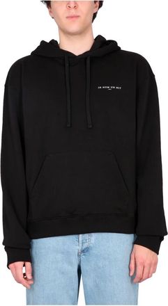 Ih Nom Uh Nit IH NOM UH Nit, Homme, Sweatshirts et sweats &agrave; capuche, Noir, Taille: XL Sweat &agrave; capuche avec petit logo - Impression Mask Authentic au dos