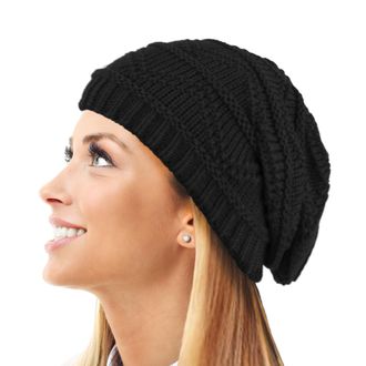 TOSKATOK Damen Wundersch&ouml;ne Knit Slouch Winterm&uuml;tze/Beanie Strickm&uuml;tze (11 Farben verf&uuml;gbar)