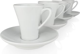 Spal Porcelanas Espressotassen Set Loop - 4er Set - 70 ml - feinstes Porzellan aus Manufaktur- Mokkatassen (4)
