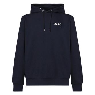 Sun 68 Homme, Sweatshirts et sweats à capuche, Bleu, Taille: XL SweaT-shirt Bleu avec Logo et Capuche à Cordon