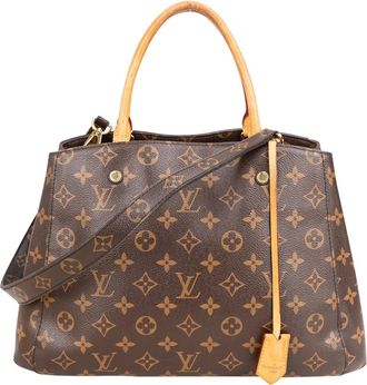 Louis Vuitton Crossbody Bags - Louis Vuitton Canvas Monogram Montaigne MM Handbag - Gr. unisize - in Braun - für Damen