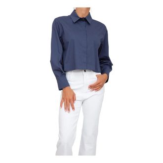 Marella Blaues Casual Hemd f&uuml;r M&auml;nner - - Blouses & Shirts - Damen - Blau - M