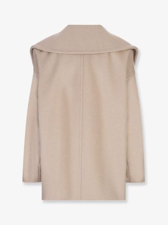 Max Mara Womens Double-Breasted Cashmere Coat Beige