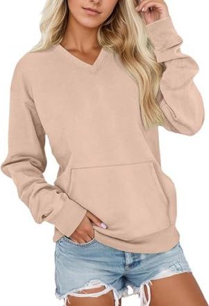 Generic 2026 Femme Sweat-Shirt sans Capuche Manches Longues Sport Casual Polaire Sweat avec Doublure en Polaire Sweat sans Capuche Femme Sweat-Shirt sans Capu