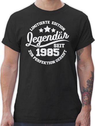 Shirtracer T-Shirt Herren - 40. Geburtstag - Legend&auml;r seit 1985 - wei&szlig; - XL - Schwarz - t Shirt 40 Jahre Mann Tshirt 1983 m&auml;nner 40er 40th Tshirts Geschenke zum 