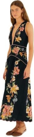Farm Rio Farm Rio, Femme, Robes, Multicolore, Taille: 38 FR Maira Floral Midi Dress