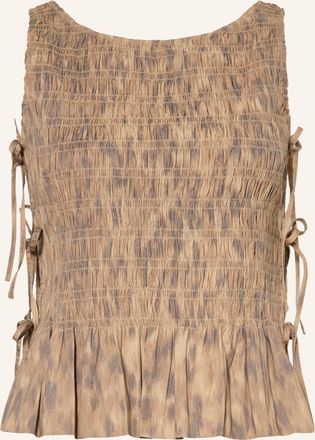 Ganni Blusentop braun