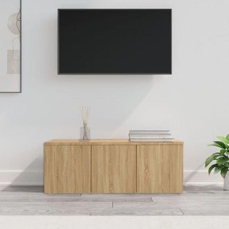 vidaXL Vidaxl - Meuble tv Ch&ecirc;ne sonoma 80x34x30 cm Bois ding&eacute;nierie