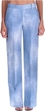 Ermanno Scervino Femme, Pantalons, Bleu, Taille: 36 FR Wide Pantalons