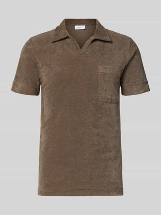 Lindbergh Relaxed Fit Poloshirt mit V-Ausschnitt