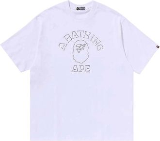 A Bathing Ape A Bathing Ape, Homme, Tops, Blanc, Taille: L Pixel Ape Head Relaxed Fit Tee