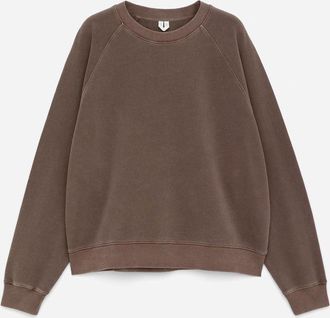 Arket Frottee-Sweatshirt -Braun