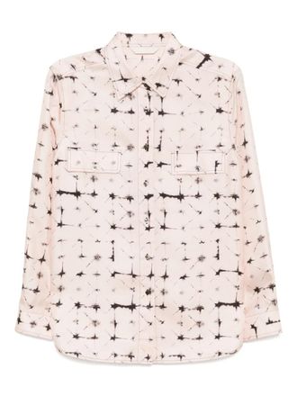Less Langärmeliges Seidenhemd - Rosa