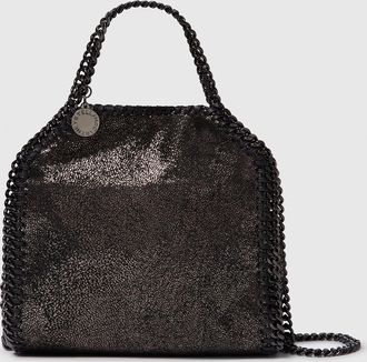 Stella McCartney Falabella Tiny Tote Bag, Woman, Dark grey metallic