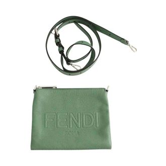 Vintage Pochette en cuir verte