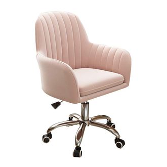 Generic Samtbesetzter, Verstellbarer B&uuml;rostuhl mit Rollen, ergonomischer R&uuml;ckenlehne und Sitzfl&auml;che, verst&auml;rktem Stahlfu&szlig; aus Kunstharz, Home-Office-M&ouml;bel