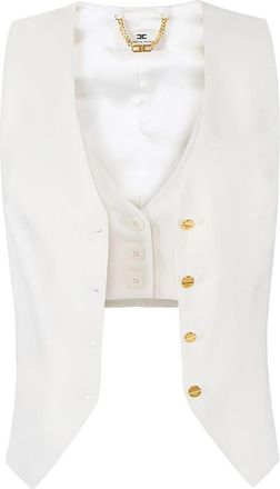 Elisabetta Franchi Gilet - Blanc
