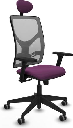 Piqueras y Crespo B&uuml;rostuhl mit Rollen und 3D-Armlehnen, h&ouml;henverstellbare Lendenwirbelst&uuml;tze und festes Kopfteil, ausgestattet mit 3-fach verstellbarer R&uuml;ckenlehne und