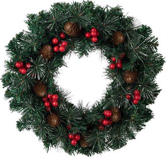 Generico Weihnachtskranz mit Lichtern, 39,7 cm (15,7 Zoll), Weihnachtskr&auml;nze f&uuml;r Fenster, kreative Kr&auml;nze mit Licht, dekorative Weihnachtsgirlande f&uuml;r Wand, K&uuml;