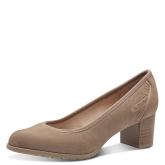 s.Oliver Damen Pumps mit Blockabsatz Elegant, Braun (Taupe), 37 EU