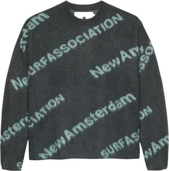 New Amsterdam Surf Association Homme, Pulls, Gris, Taille: L Logo Sweat &agrave; capuche