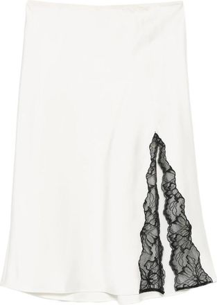 Calvin Klein Lace-insert Slit Skirt