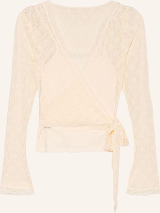 Oh April Oh April Wickelbluse Sylva Aus Spitze weiss