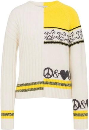 Moschino Femme, Pulls, Multicolore, Taille: 38 FR Pull Intarsia en m&eacute;lange de laine