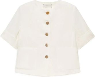 Maliparmi Maliparmi, Femme, Vestes, Blanc, Taille: 44 FR Veste Intemporelle en Lin