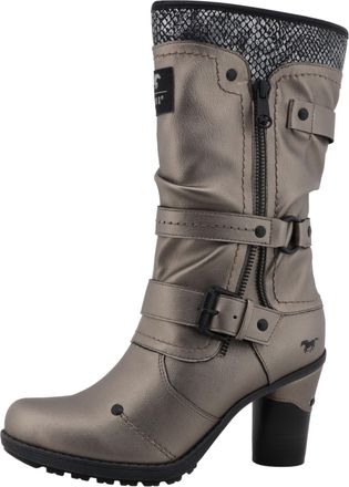 Mustang Jeans Damen Stiefel mit Zierrei&szlig;verschluss 15M0162001, Gr&ouml;&szlig;e:40 EU, Farbe:Grau