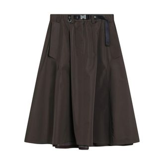 Prada Technischer Stoff Circle Skirt - - Skirts - Damen - Gr&uuml;n - M