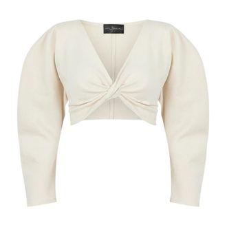 Cortana Ara Crop Top - - Blouses & Shirts - Damen - Beige - L