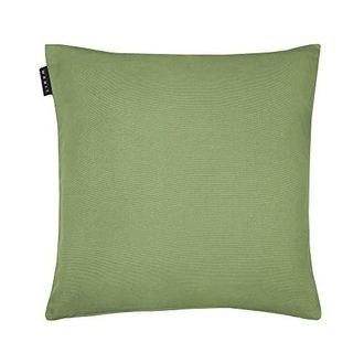 Linum Annabell Elegant Kissenhülle 50x50 cm, 100% Baumwolle, Maschinenwaschbar, Moosgrün