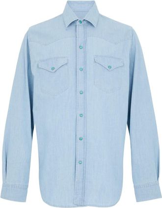CHESAPEAKE'S Homme, Chemises, Bleu, Taille: XL Chemise Denim Celeste Style D&eacute;contract&eacute;