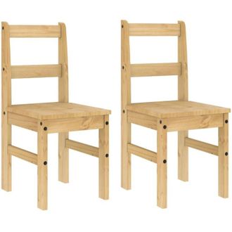 vidaXL Vidaxl - Chaises à manger lot de 2 Panama 40x46x90 cm bois massif de pin