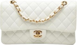 Chanel Sac bandouli&egrave;re classique double rabat Pre-owned - Femme - Pre-owned - Blanc - Taille: ONE Size