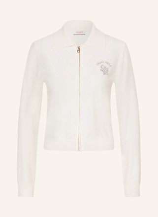 Liu Jo Liu Jo Strickjacke Mit Schmucksteinen Und Pailletten weiss