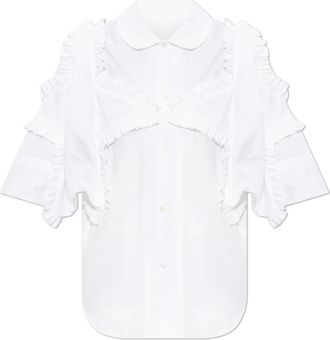 Comme Des Gar&ccedil;ons Femme, Blouses et Chemises, Blanc, Taille: 38 FR Chemise avec d&eacute;tails d&eacute;coratifs