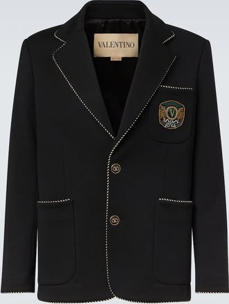 Valentino Bestickter Blazer aus Schurwolle