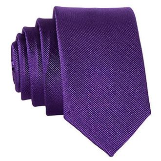 DonDon Cravate Homme étroit 5 cm fait à la main mat ou brillant lilas