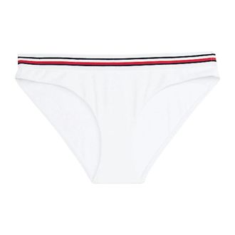 Tommy Hilfiger Klassischer Bikini mit gestreiftem Bund - - Swimwear - Damen - Wei&szlig; - XL