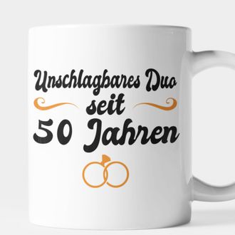 Generic Hochzeit Tasse Goldene Hochzeit Jahrestag Geschenk Goldenerhochzeit 50.Hochzeitstag - unschlagbares Duo seit 50 Jahren Kaffeebecher